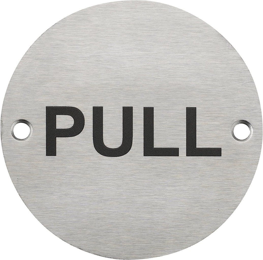 Pull Circular Door Sign