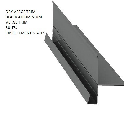 18mm T2 **slate Dry Verge** Alum **black** (Fibre)